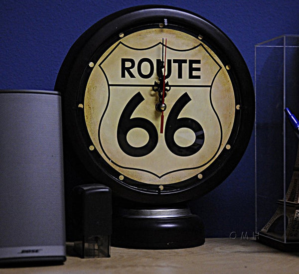 Route 66 Vintage Gas Pump Clock - Motor Coach Luxuries